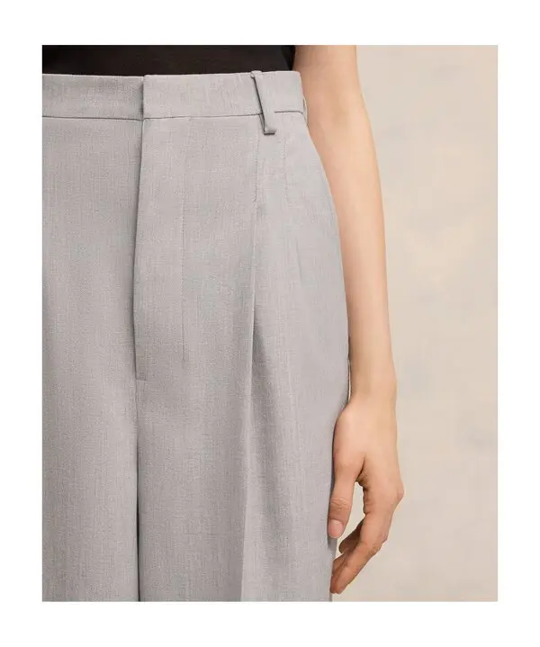 AMI Paris Pleated Wide-leg Palazzo Pants