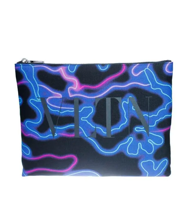 Valentino Garavani Neo Camou Clutch Bag - Blue