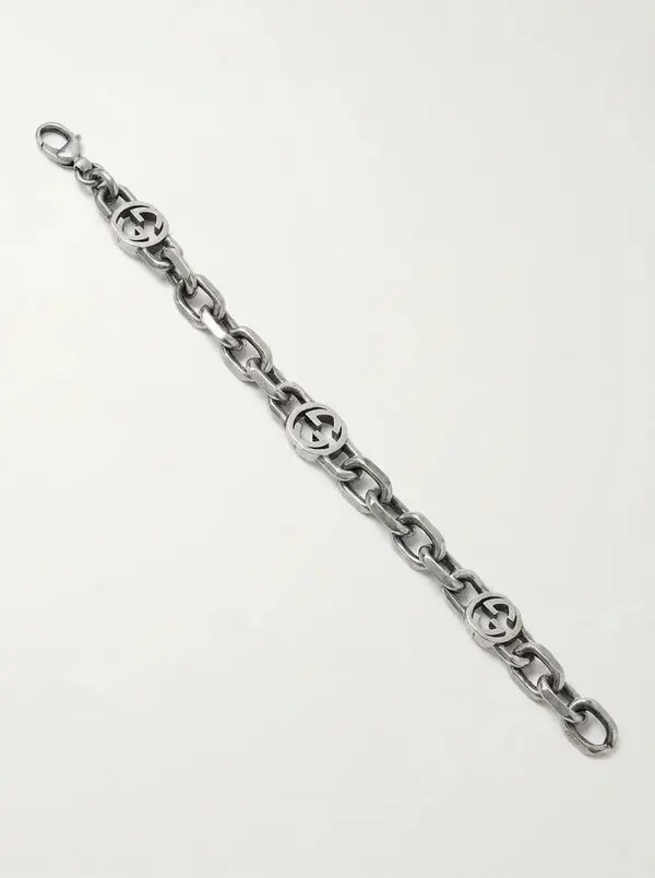 Gucci Interlocking G Chain Bracelet - Silver