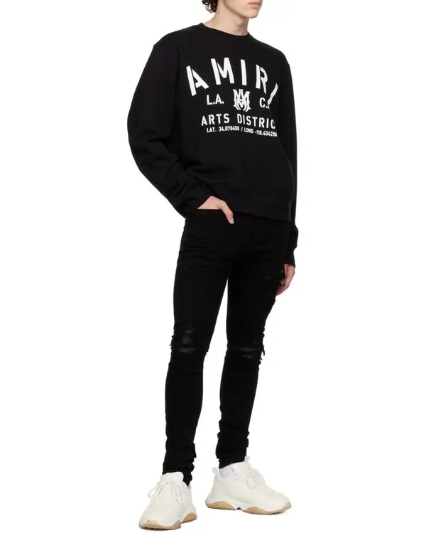 Amiri Distressed Skinny Jeans - Black