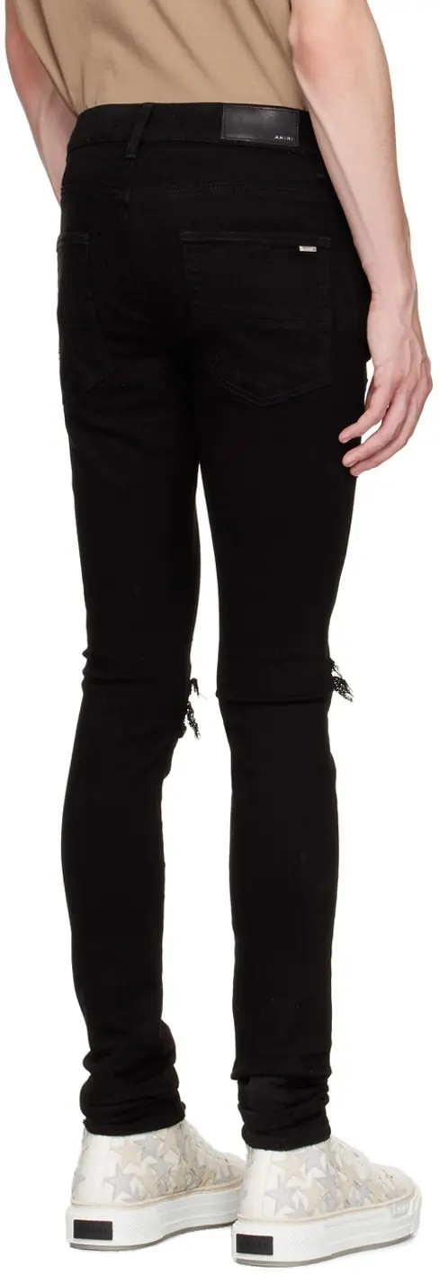 Amiri Distressed Skinny Jeans - Black