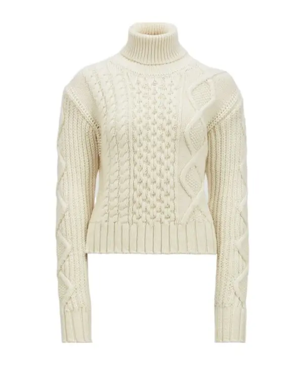 Moncler Turtleneck Cable Knit Sweater