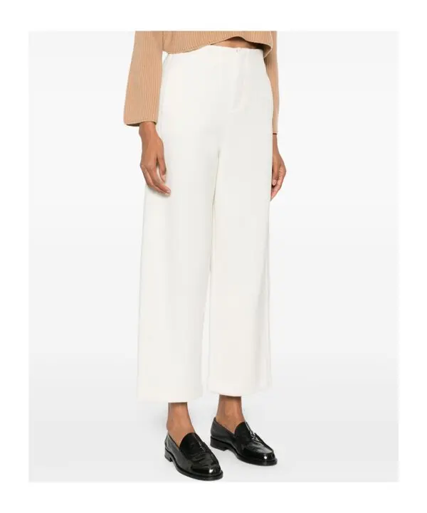 Max Mara High-waist Trousers - Ivory