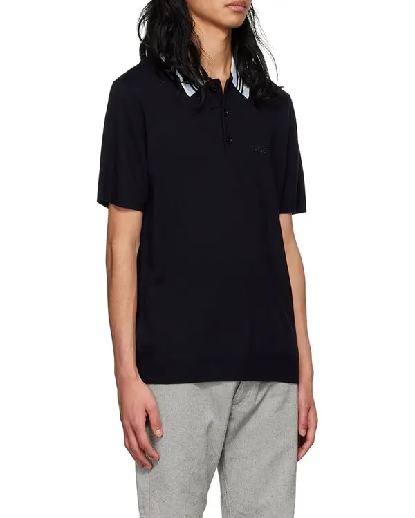 Burberry Icon Stripe Polo Shirt - Black