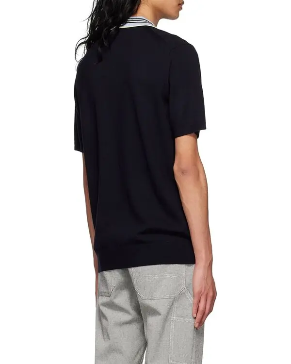 Burberry Icon Stripe Polo Shirt - Black