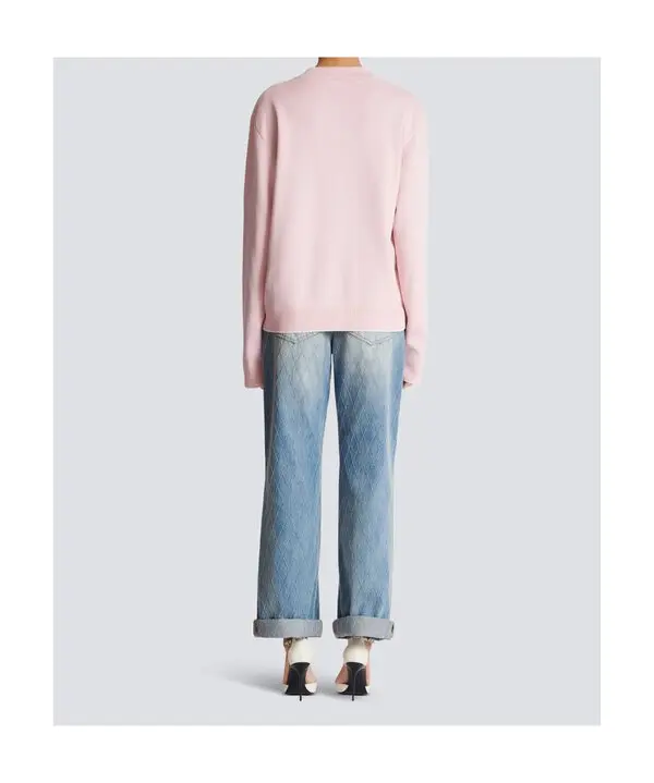 Balmain Emblème Embroidered Knit Cardigan