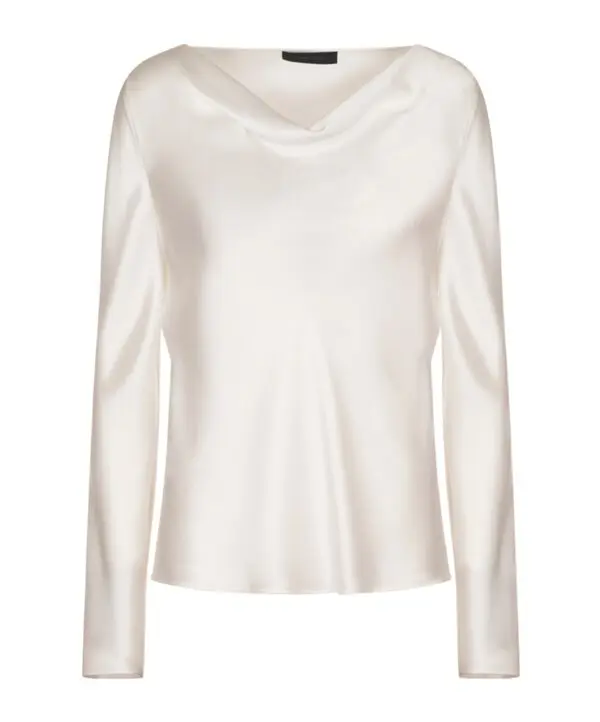 Alberta Ferretti Round Neck Long Sleeve T-shirt - White