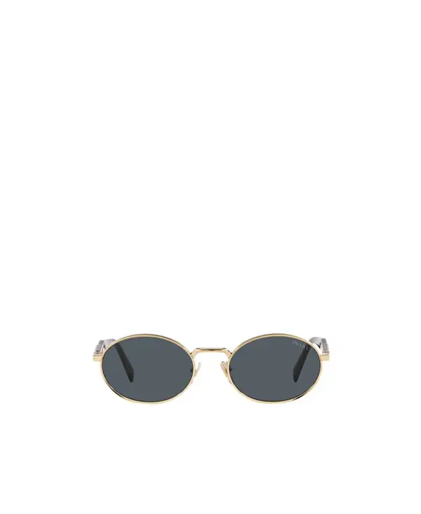 Prada Oval Frame Sunglasses - Gray