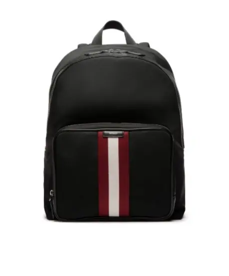 Bally Mavrick Logo Tag Backpack - Black