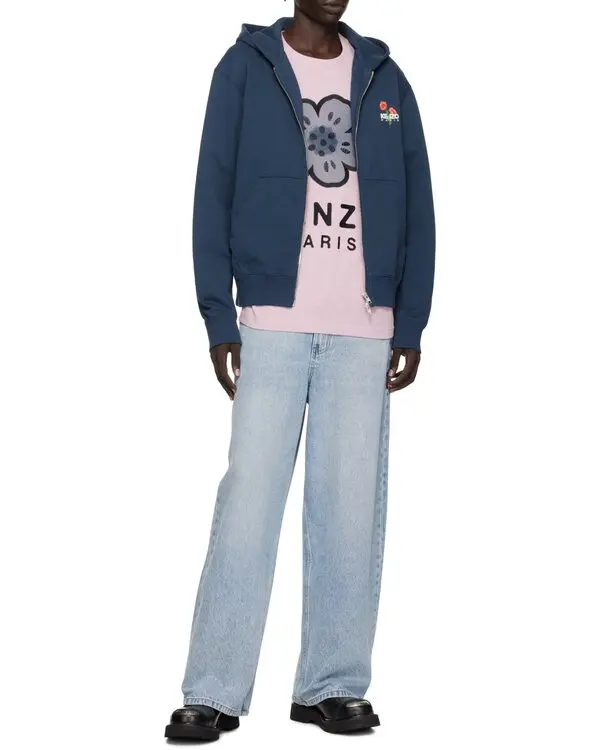 Kenzo Logo Printed Zip Hoodie