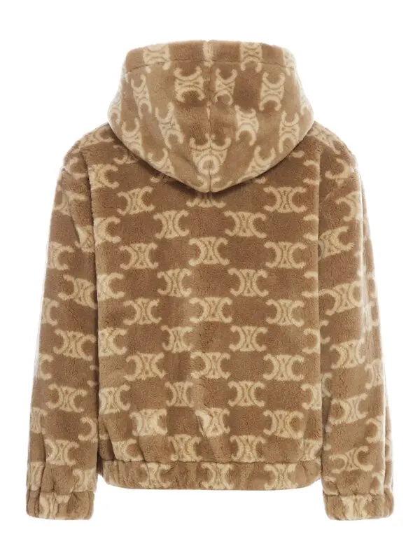 Celine Triomphe Wool Hooded Jacket