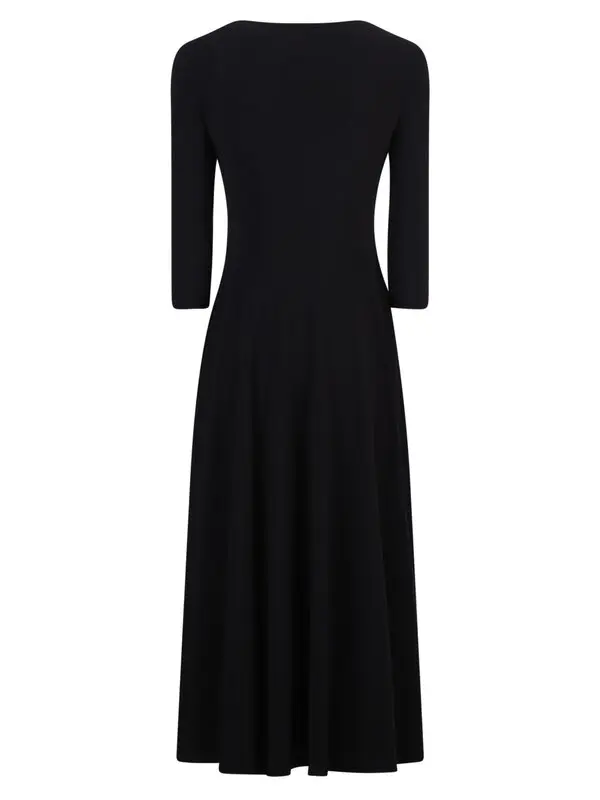 Norma Kamali Scoop Neck Midi Dress