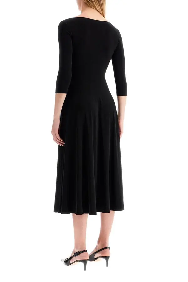 Norma Kamali Scoop Neck Midi Dress