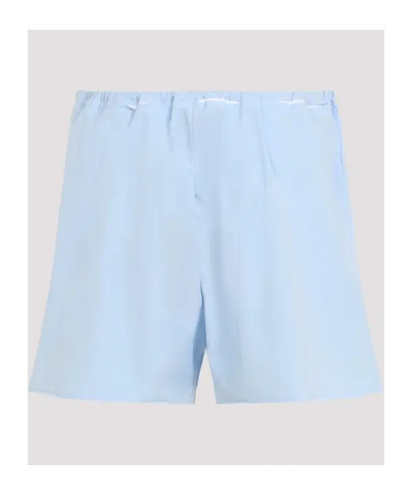 Miu Miu Cotton Boxer Shorts With Logo Detail