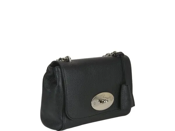 Mulberry Lily Chain-linked Crossbody Bag - Black
