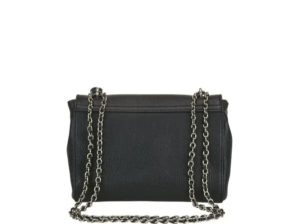 Mulberry Lily Chain-linked Crossbody Bag - Black