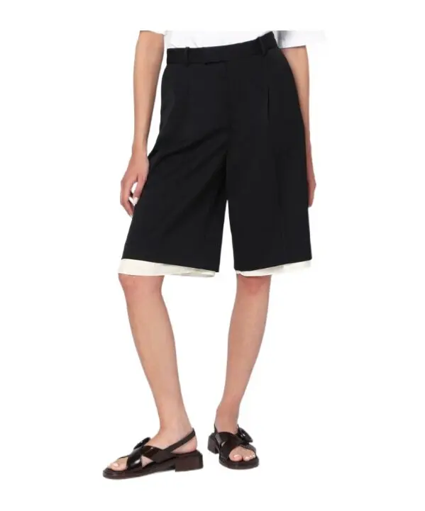 RÓHE Double-layer Bermuda Shorts - Black