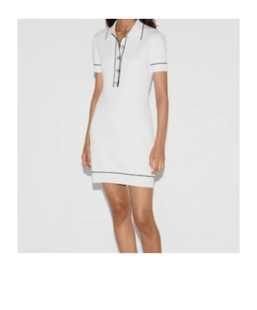 Gucci Ribbed Polo Dress With Button Detail