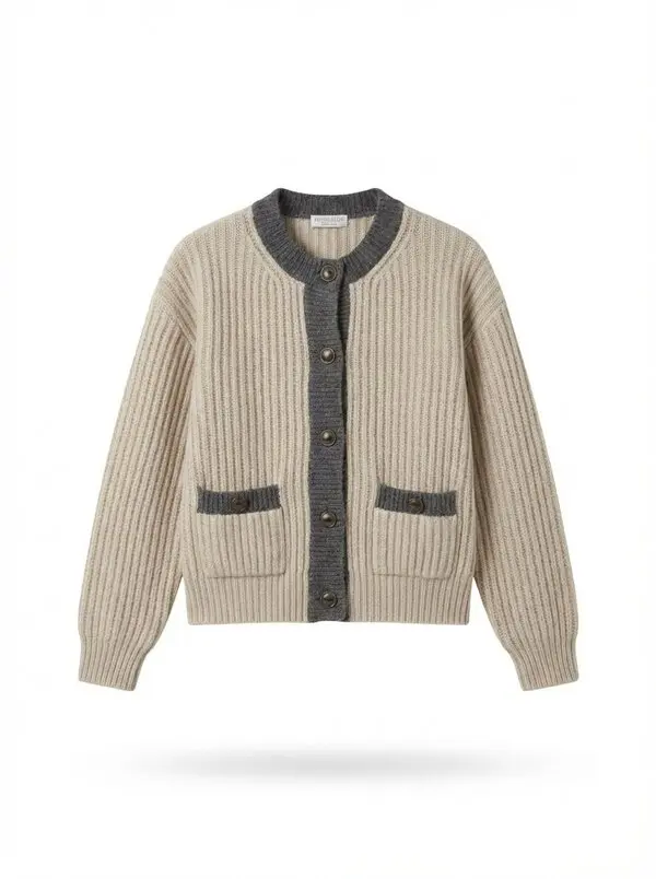 Brunello Cucinelli Crew Neck Long Sleeve Knitted Cardigan