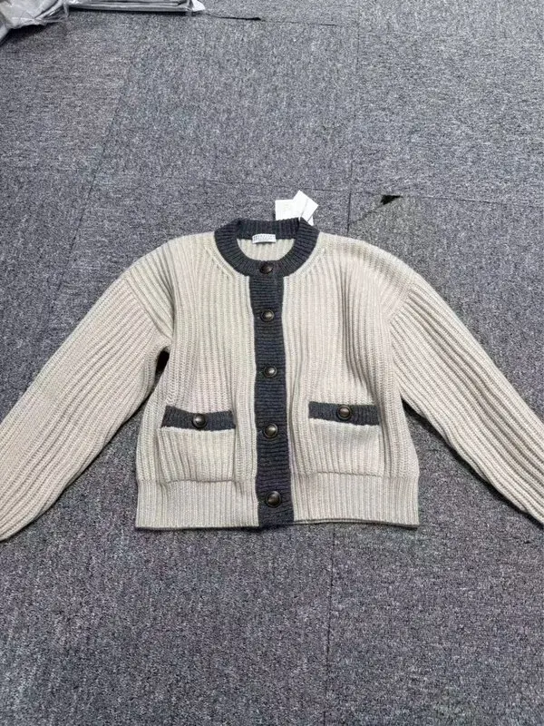 Brunello Cucinelli Crew Neck Long Sleeve Knitted Cardigan