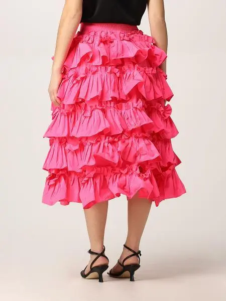 Red Valentino Elasticated Ruffled Skirt - Red