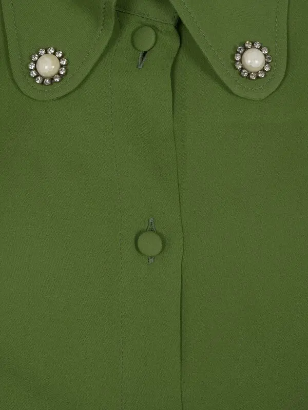 Valentino Garavani Embellished Button-up Shirt - Green