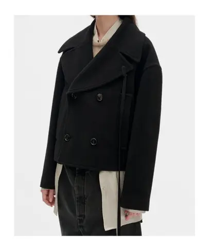 ANN DEMEULEMEESTER Virgin Wool-cashmere Blend Double-breasted Coat