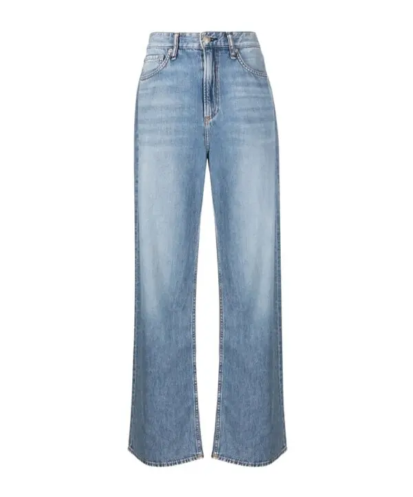 Rag & Bone Mid-rise Wide-leg Jeans - Blue