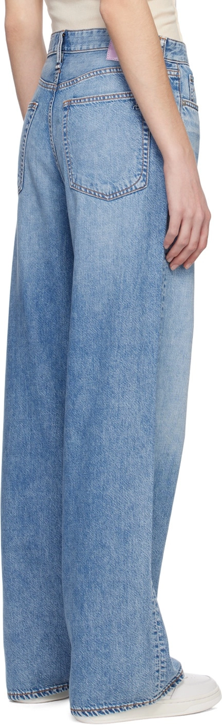 Rag & Bone Mid-rise Wide-leg Jeans - Blue