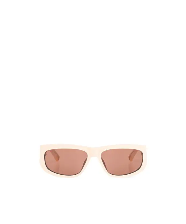 Jacquemus Logo Rectangle Sunglasses - Nude