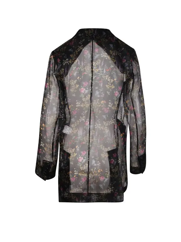 Max Mara Floral Print Sheer Jacket