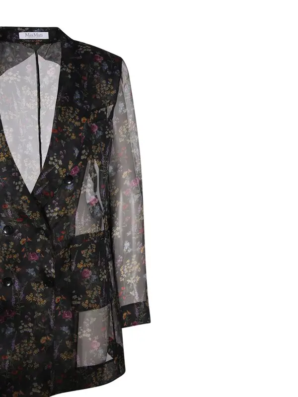 Max Mara Floral Print Sheer Jacket
