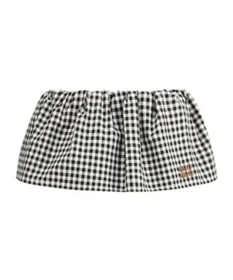 Miu Miu Checked Mini Skirt