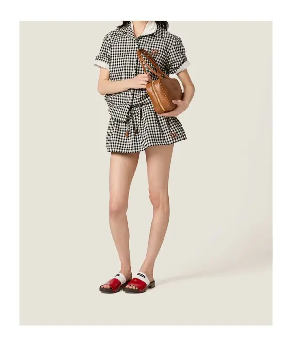 Miu Miu Checked Mini Skirt
