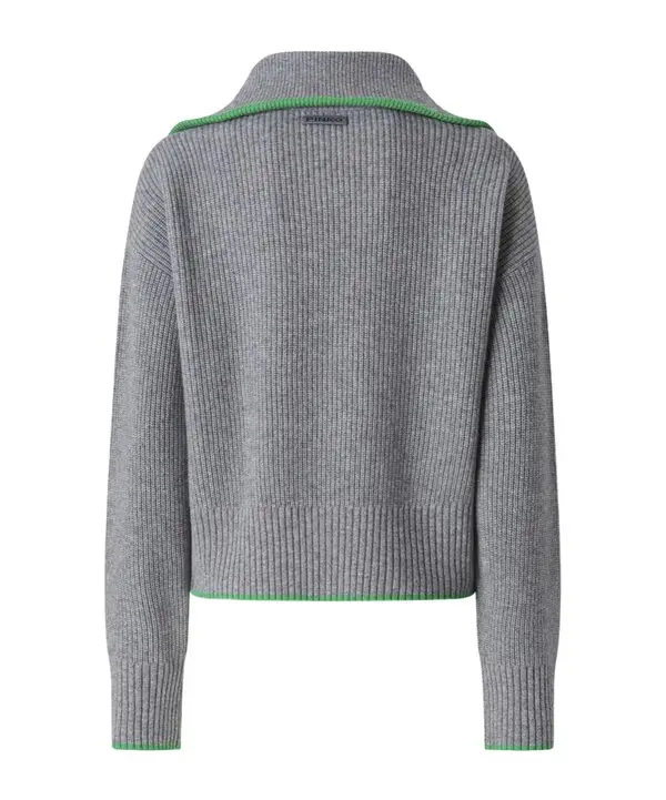Pinko Logo Detailed Half-zip Jumper - Gray