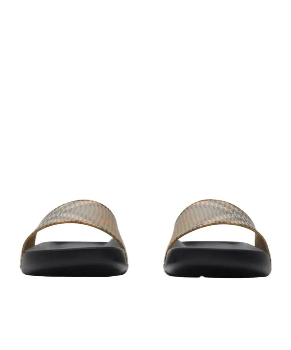 Burberry Checked Slip-on Slides - Sand