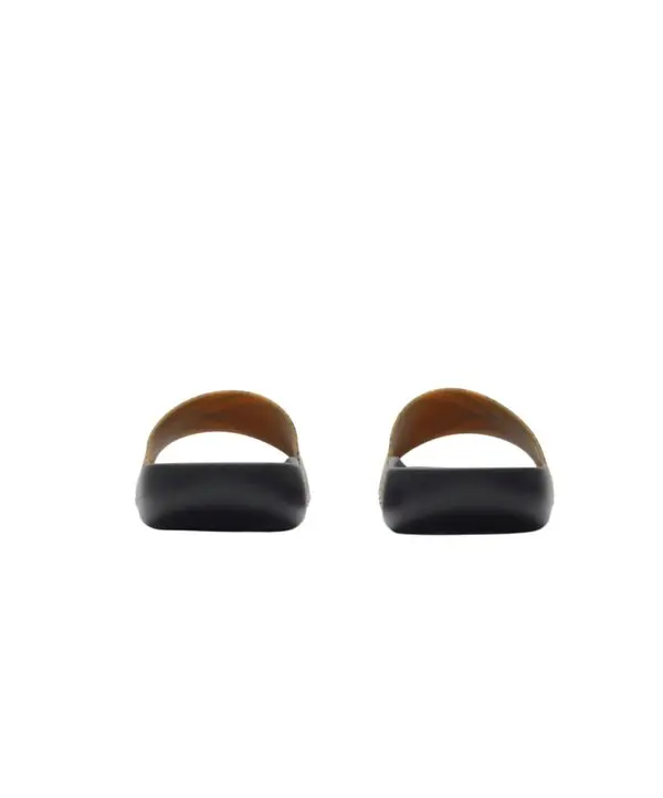 Burberry Checked Slip-on Slides - Sand