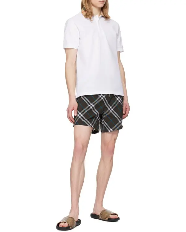 Burberry Checked Slip-on Slides - Sand