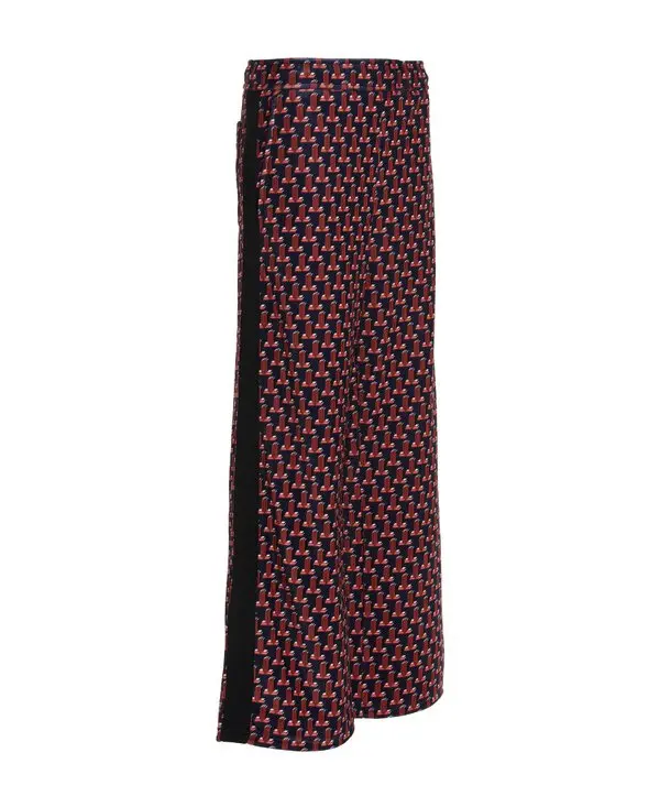 LANVIN Logo Pattern Wide Leg Casual Pants