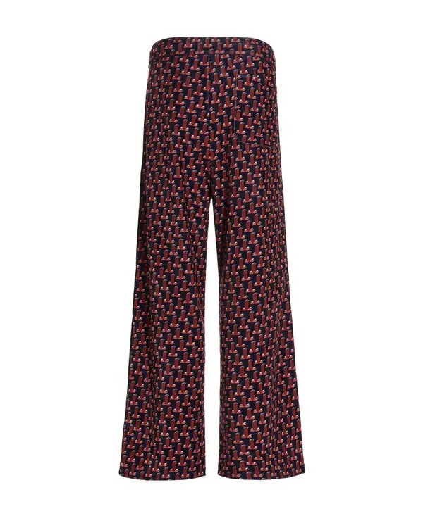 LANVIN Logo Pattern Wide Leg Casual Pants