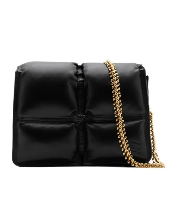 Burberry Quilted Chain-link Crossbody Bag - Black