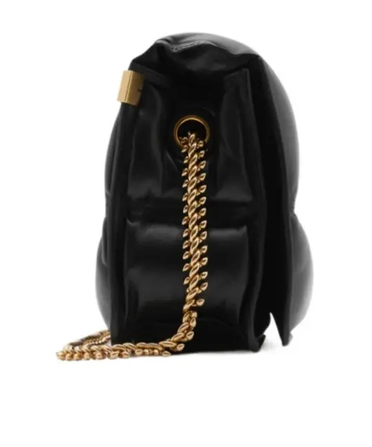 Burberry Quilted Chain-link Crossbody Bag - Black