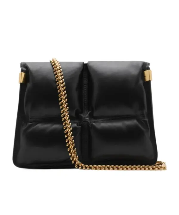 Burberry Quilted Chain-link Crossbody Bag - Black