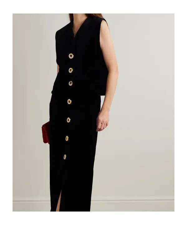 BLAZÉ MILANO V-neck Sleeveless Vest - Black