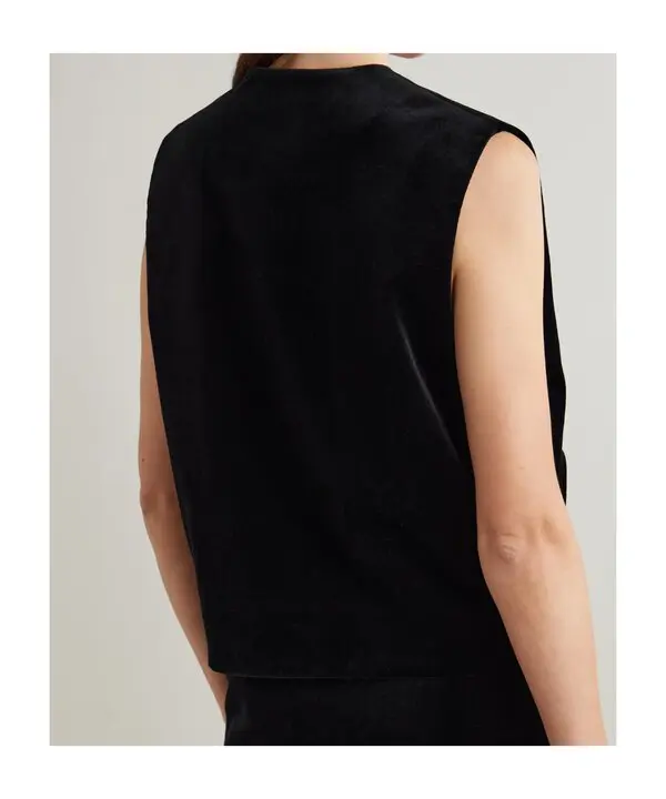 BLAZÉ MILANO V-neck Sleeveless Vest - Black