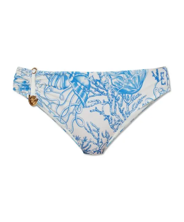 Versace Underwater Barocco Bikini Bottoms - White
