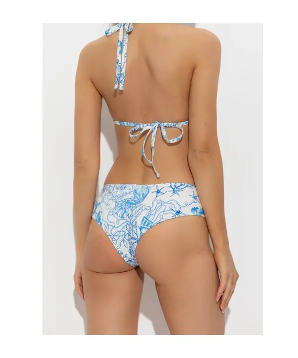 Versace Underwater Barocco Bikini Bottoms - White