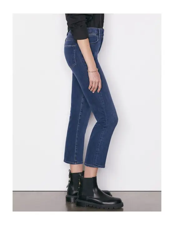 FRAME High-waisted Straight-leg Jeans