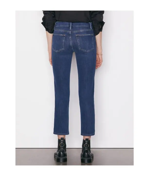 FRAME High-waisted Straight-leg Jeans