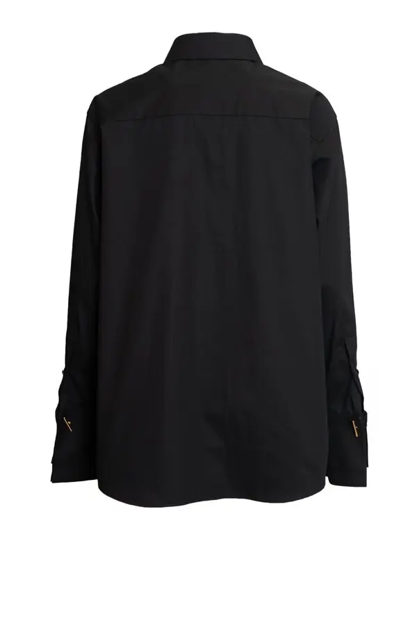 RÓHE Double-cuff Curved Hem Shirt